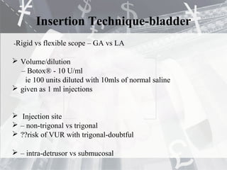 Botulinum toxin in urology2 | PPT