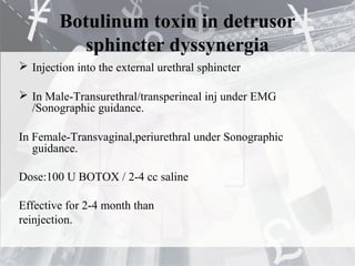 Botulinum toxin in urology2 | PPT