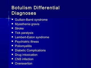 Botulism Symptoms In Adults