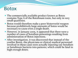 Botulism/ Clostridium botulinum.ppt prepared by Dr PRINCE C P. | PPTX