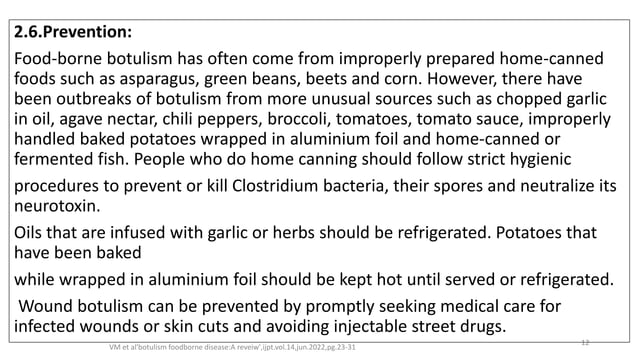 Botulism Foodborne Disease.pptx