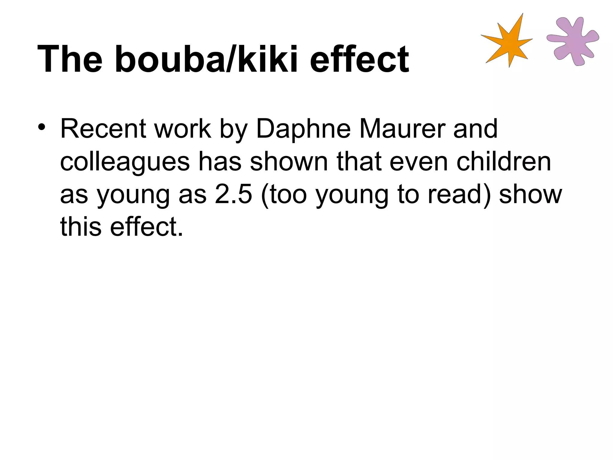 The Bouba Kiki effect | PPT