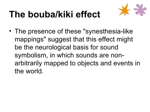 The Bouba Kiki effect | PPT