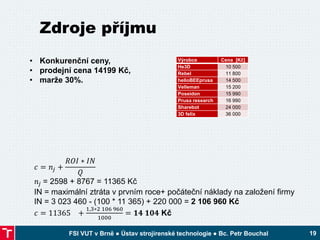 Diplomová práce Petr Bouchal, VUT v Brně, FSI | PPTX