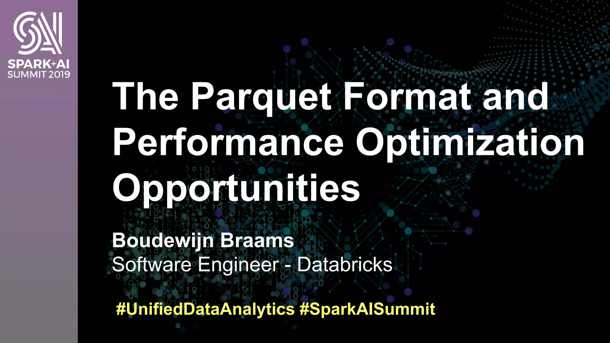 The Parquet Format and Performance Optimization Opportunities | PDF