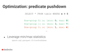 The Parquet Format and Performance Optimization Opportunities | PDF