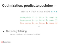 The Parquet Format and Performance Optimization Opportunities | PDF