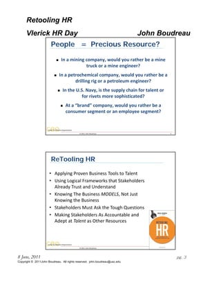 Retooling HR: John Boudreau | PDF