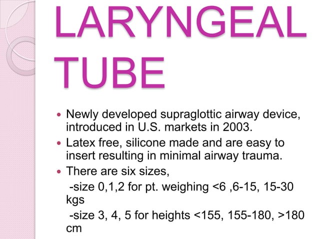 Bougie, trachlite , laryngeal tube , combitube , i gel ,truview | PPTX ...