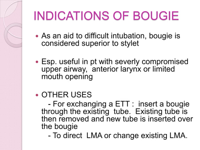 Bougie, trachlite , laryngeal tube , combitube , i gel ,truview | PPTX ...
