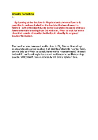 Boulder formation-docx | PDF