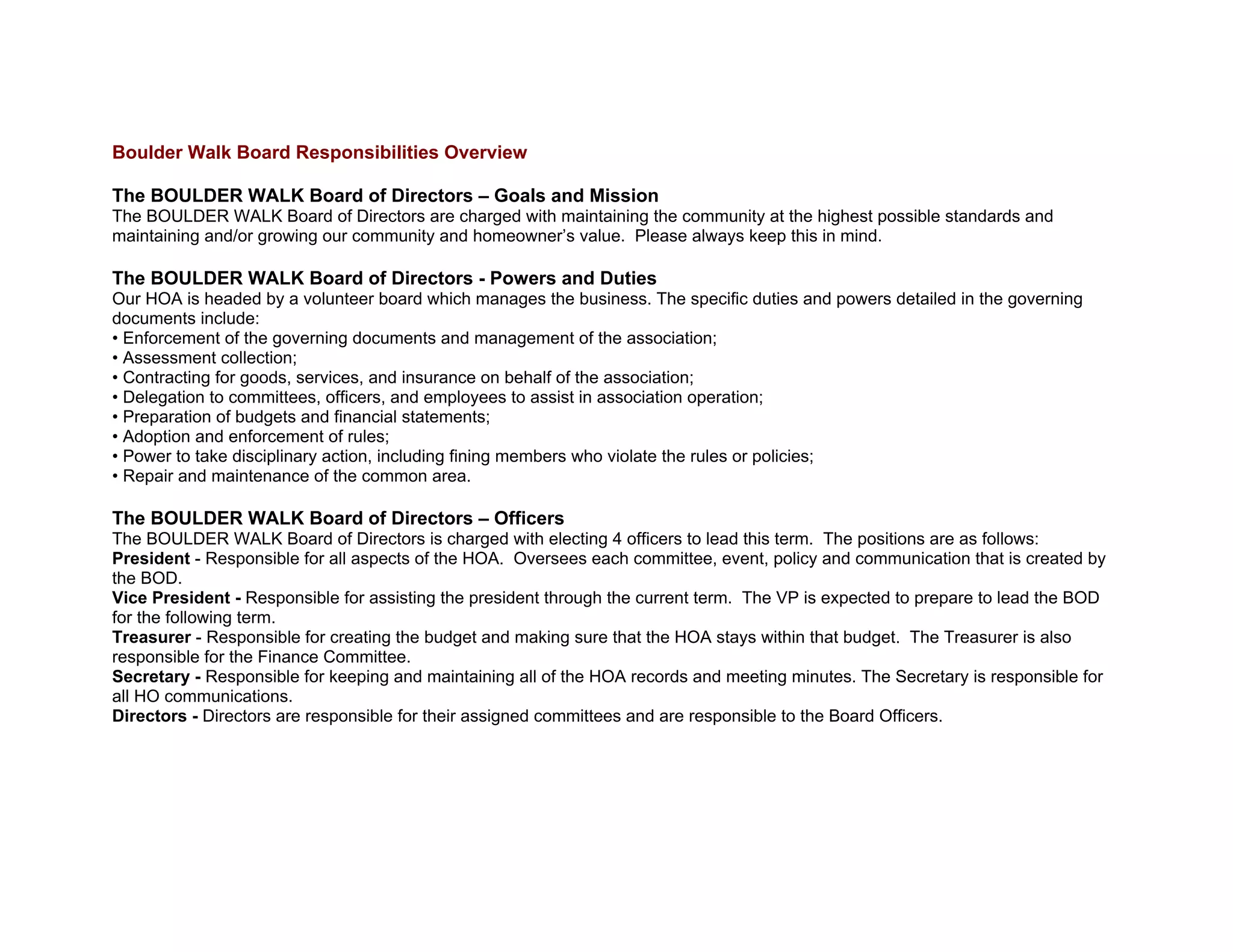 Nonprofit Board Welcome Info. Packet Example | PDF