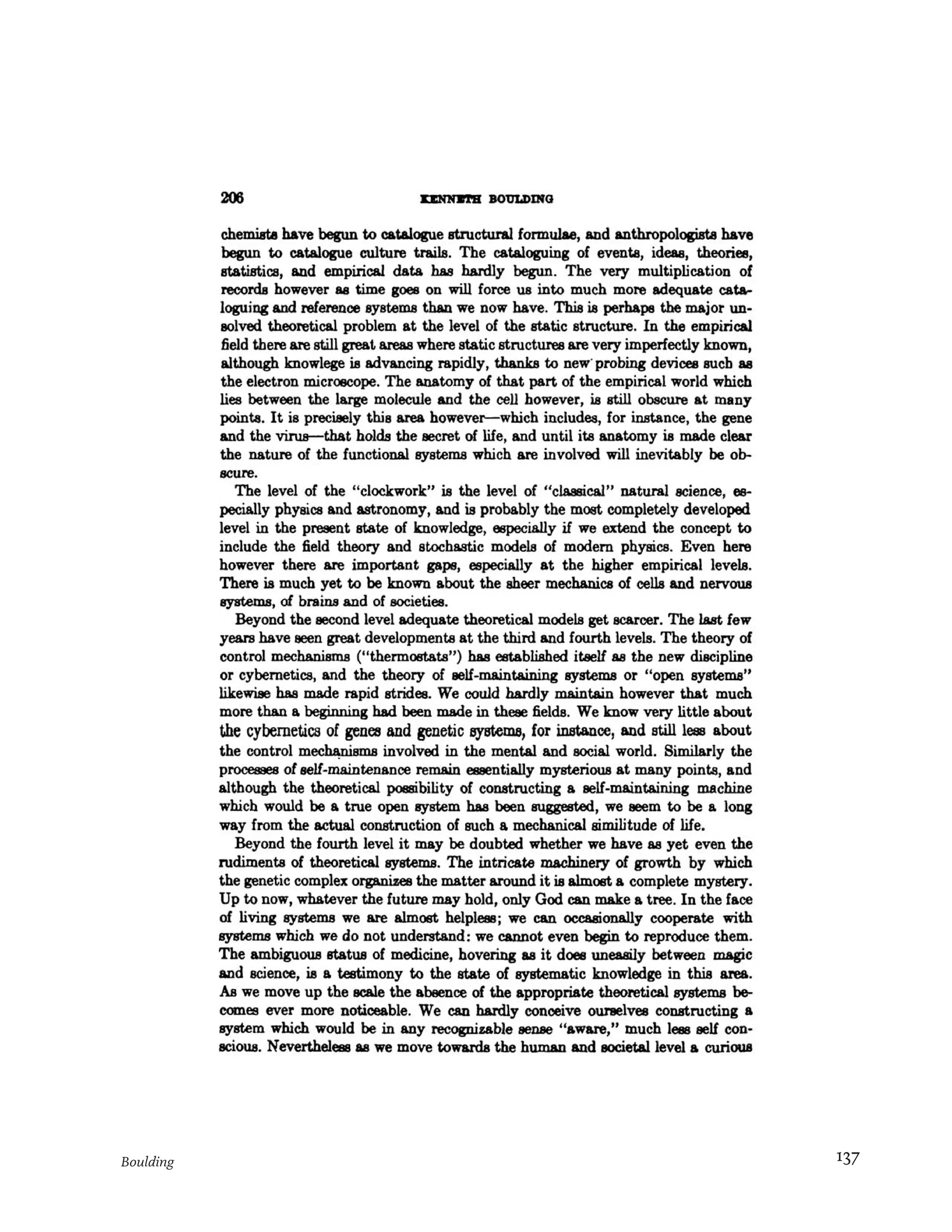 Boulding, k.(1956) general systems theory - the skeleton of science | PDF