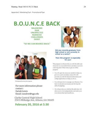 B.O.U.N.C.E Back Program Proposal | DOCX | Parenting Teens | Parenting