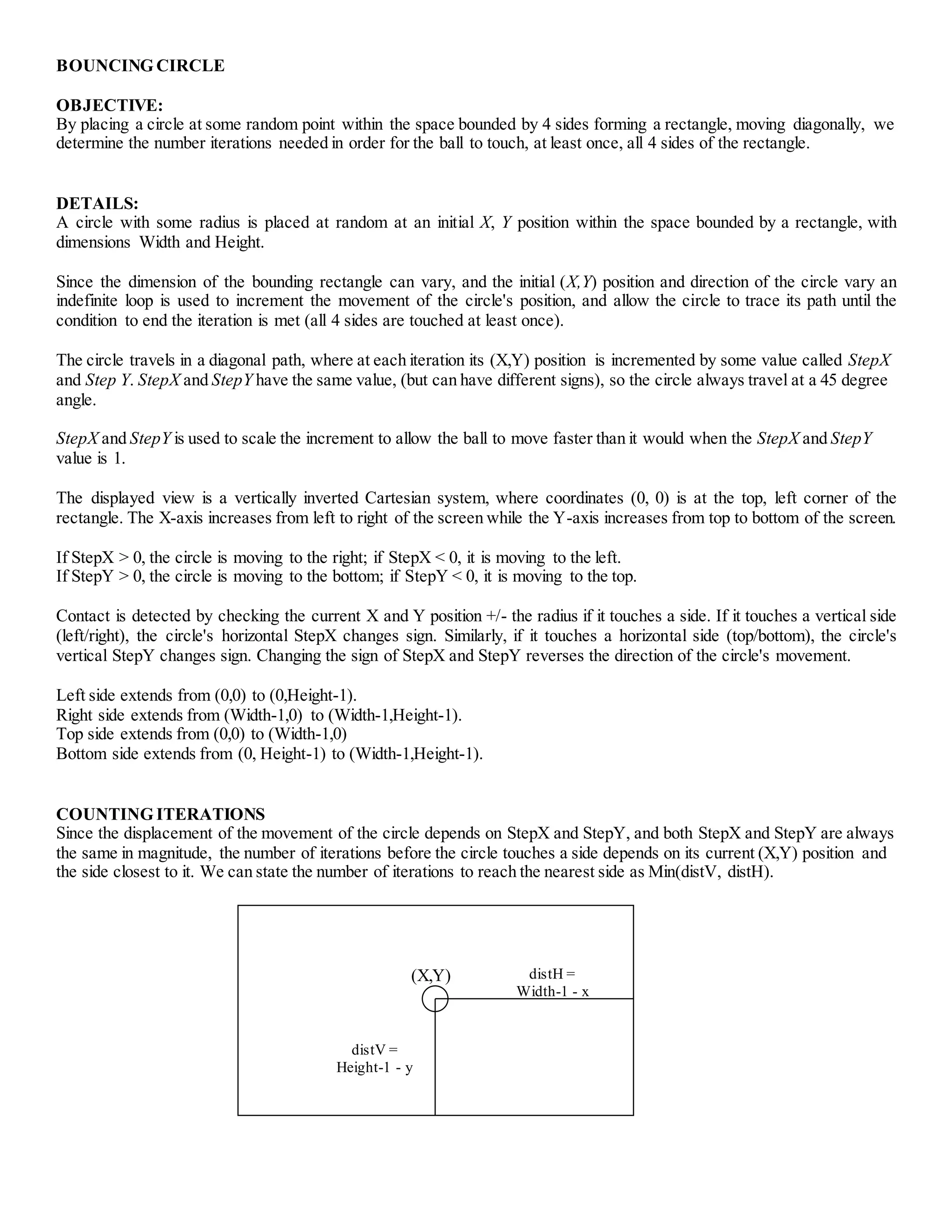 Bouncing circle | PDF