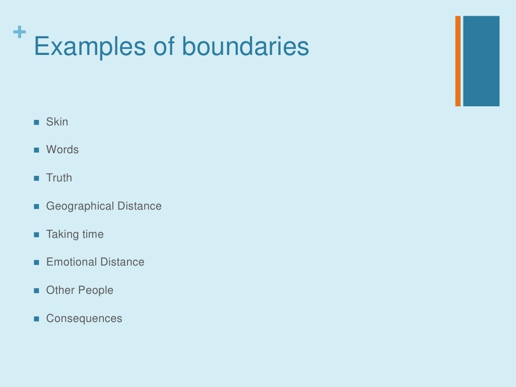Boundaries