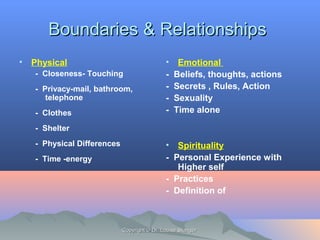 Boundaries and relationships | PPT