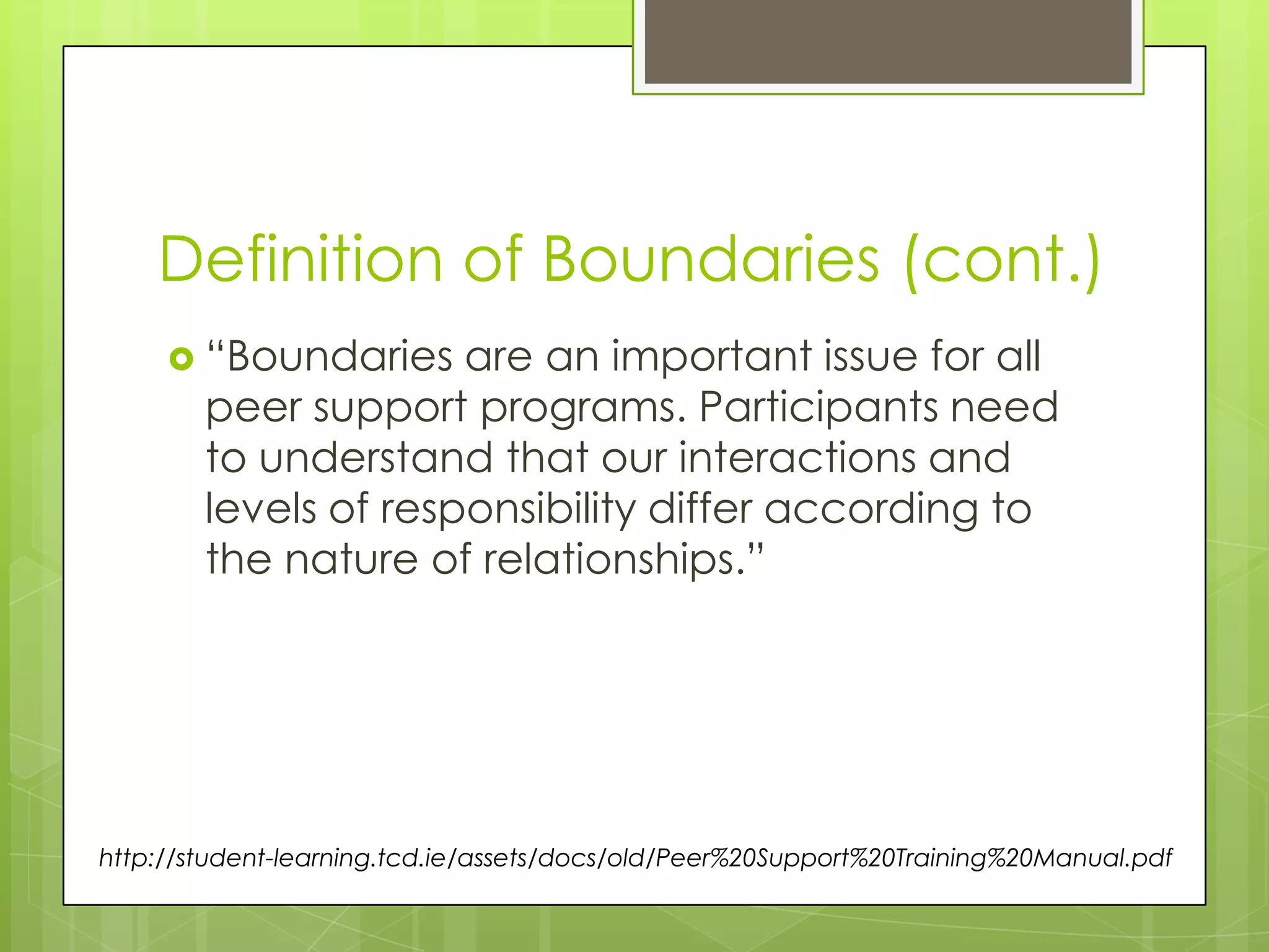 Boundaries presentation p.l. | PPTX