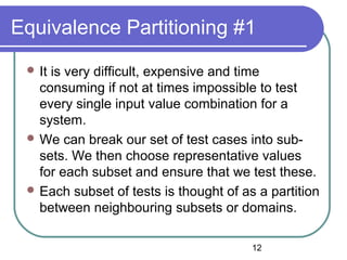 Boundary and equivalnce systematic test design | PPS
