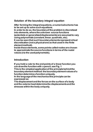 Boundary element formulation | DOCX