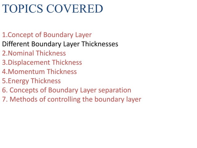 Concept of Boundary Layer | PPTX