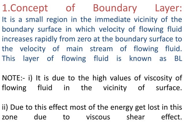 Concept of Boundary Layer | PPTX