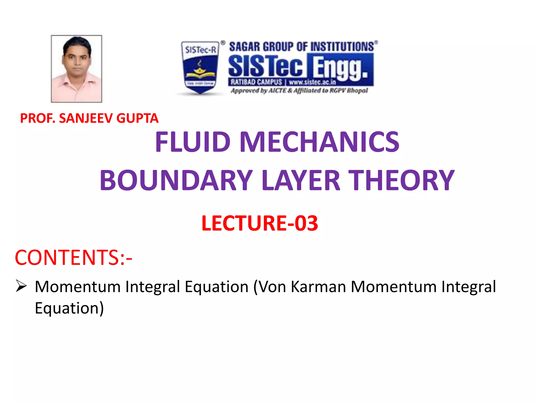 Boundary layer theory 3 | PPTX