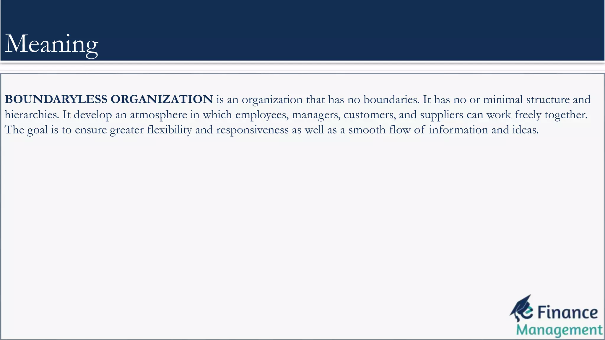 Boundaryless Organization | PPTX