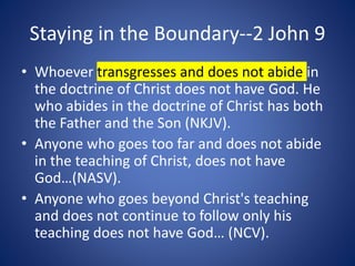 Boundary of God | PPTX