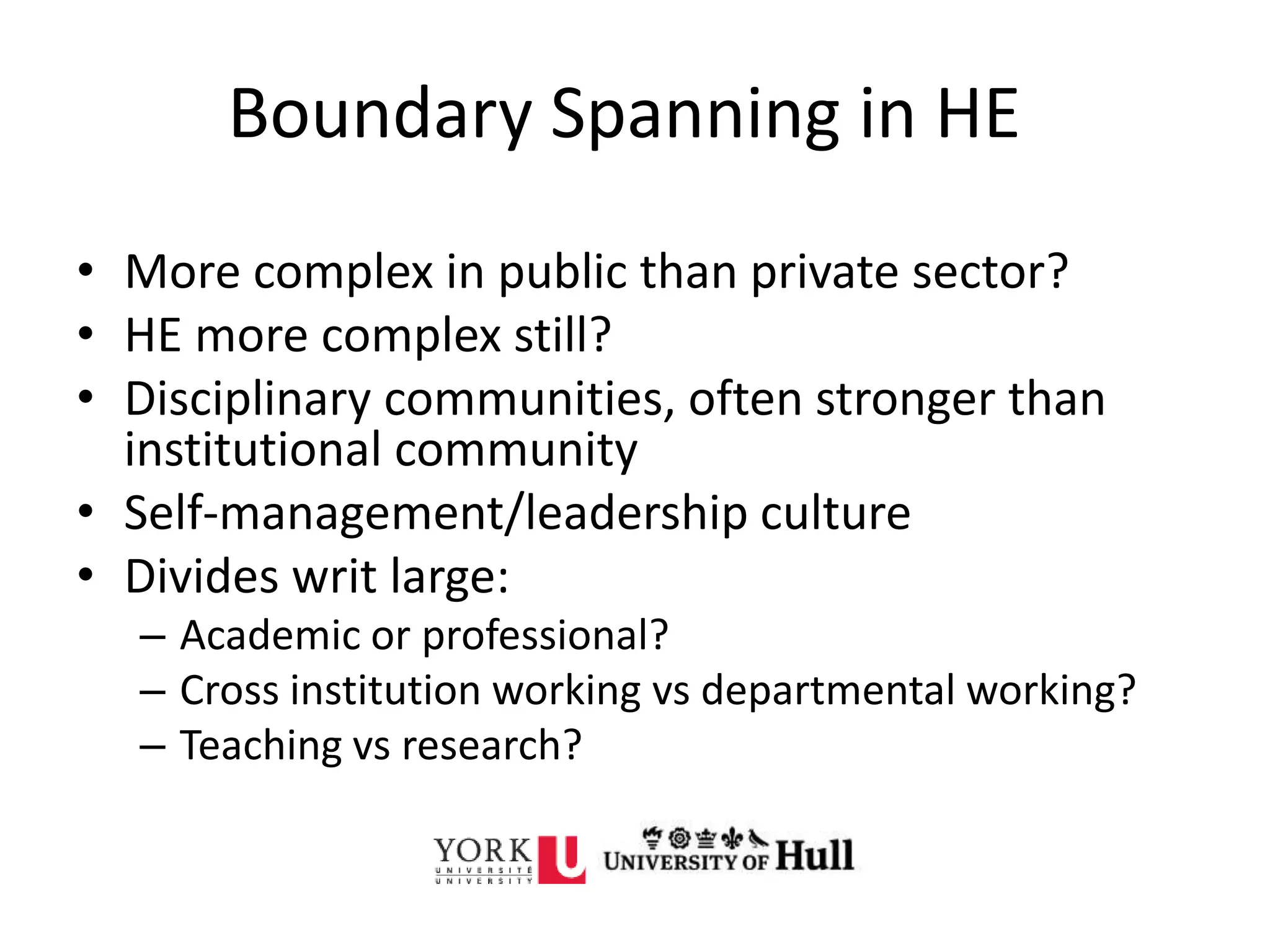 Boundary Spanning and the Educational Developer Role | PPT