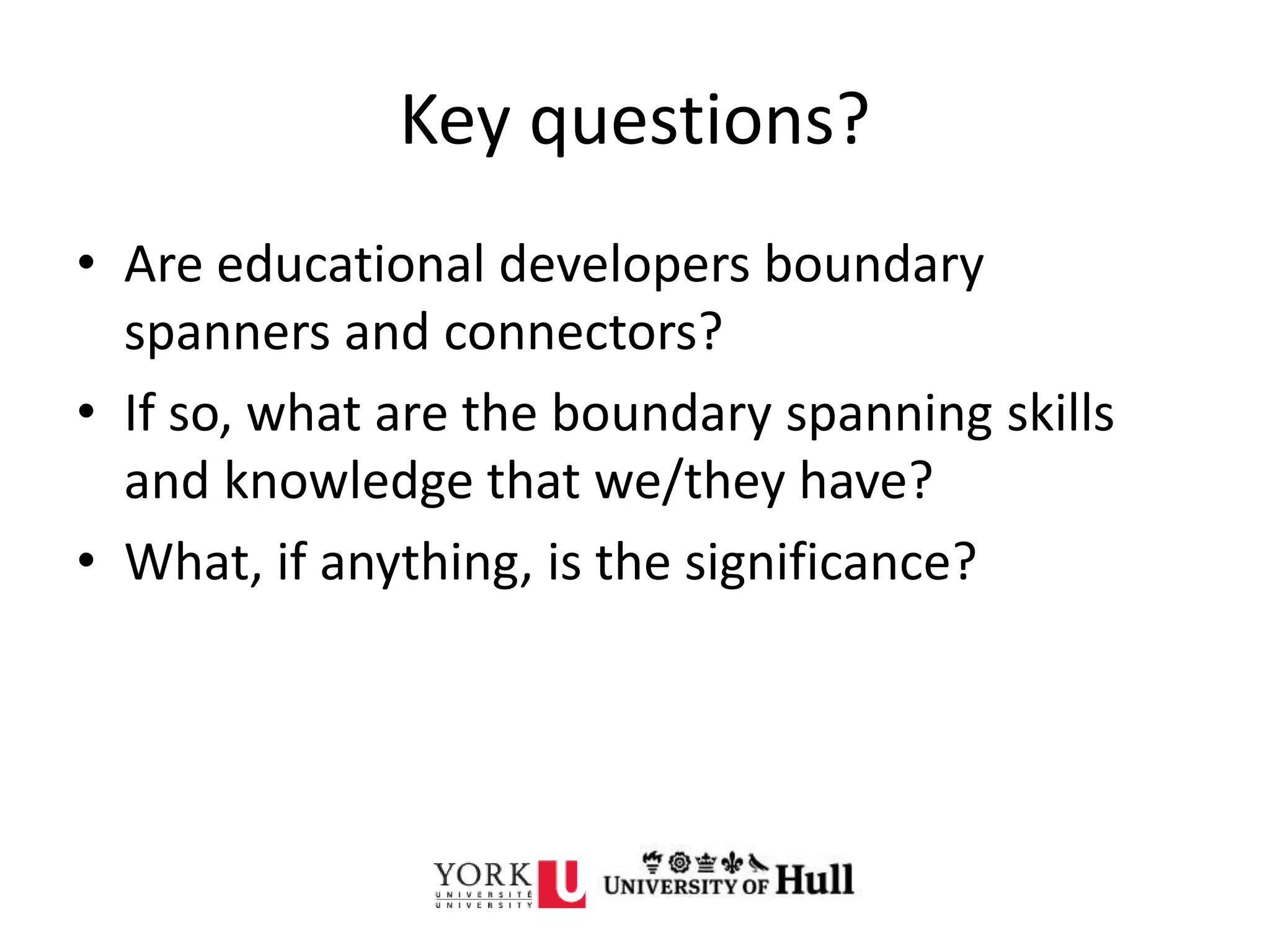Boundary Spanning and the Educational Developer Role | PPT