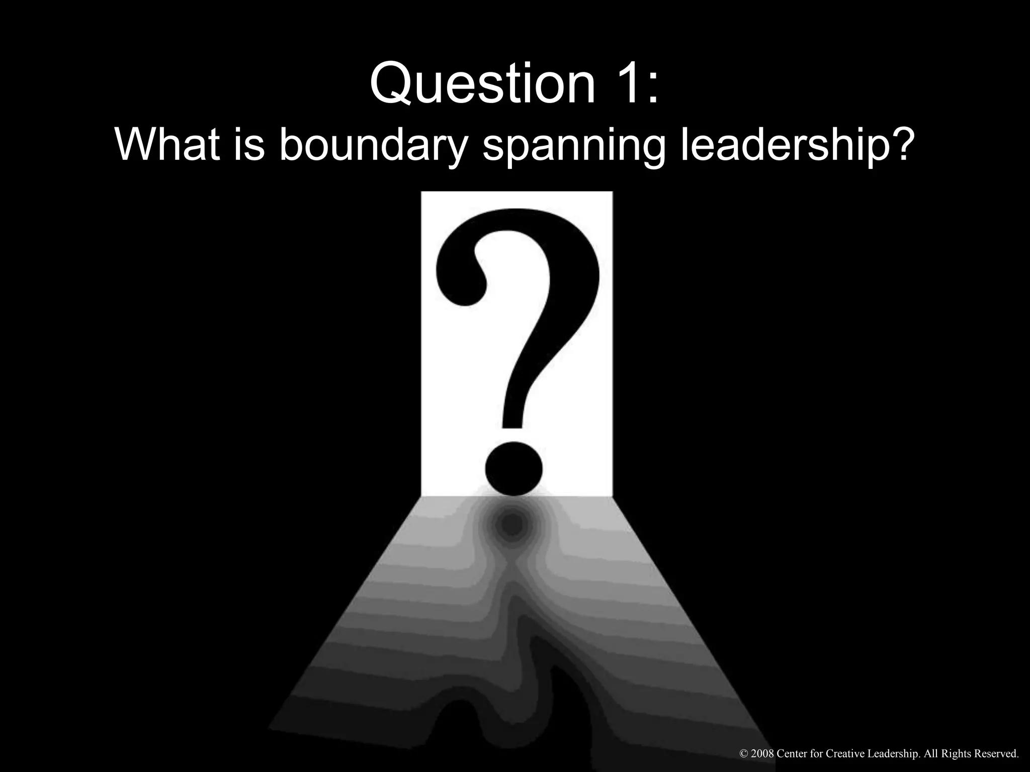 Boundary Spanning Leadership Jeff08 | PPTX