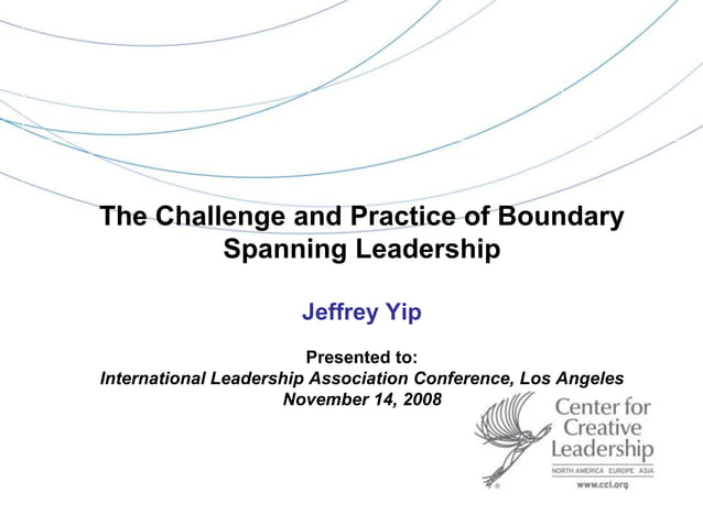 Boundary Spanning Leadership Jeff08 | PPT