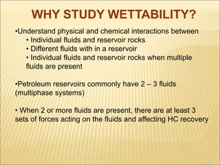 Boundary Tension & Wettability | PPT