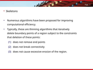 boundary tracking-skeletons and cornerss | PPTX