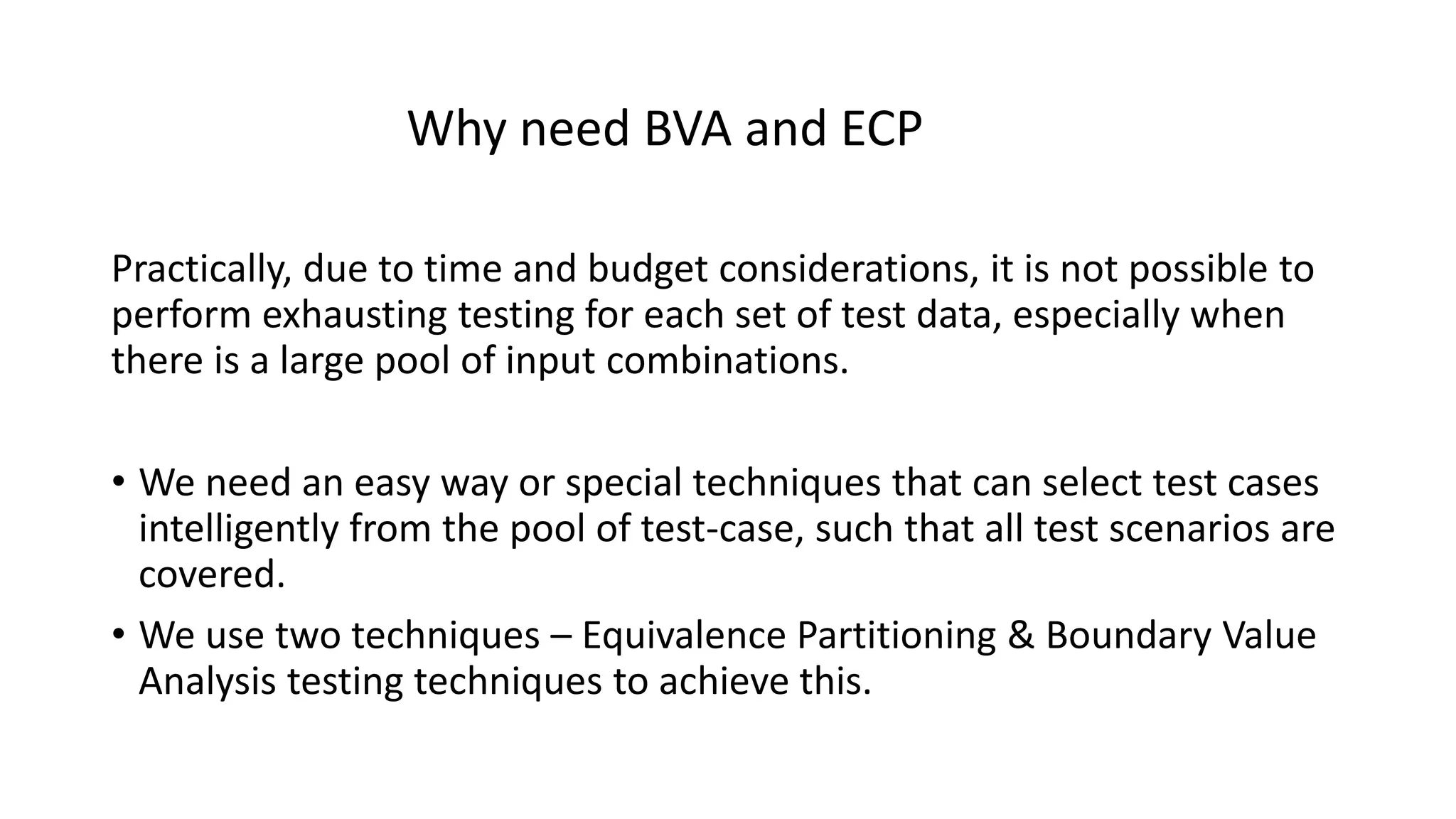 Boundary Value Analysis And Equivalence Class Partitioning Testing pptx