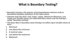 Boundary Value Analysis & Equivalence Partitioning with Examples (1) (2 ...