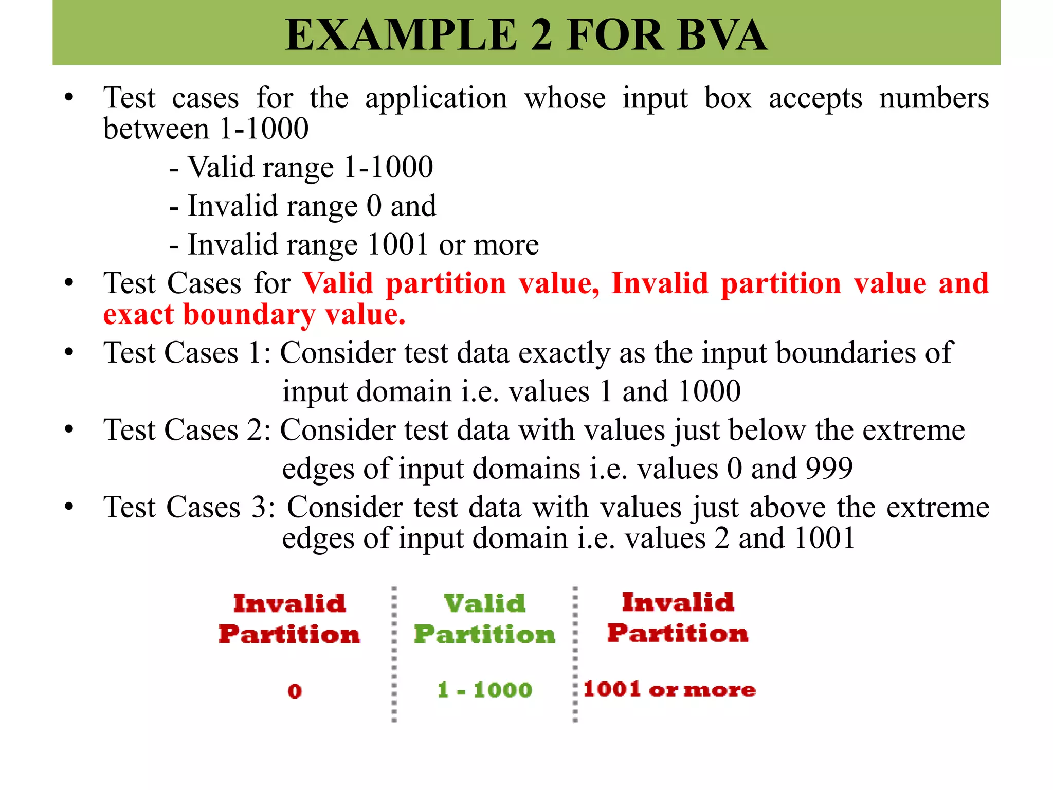 Software Testing Boundary Value Analysis Equivalent Class Partition Decision Table Ppt
