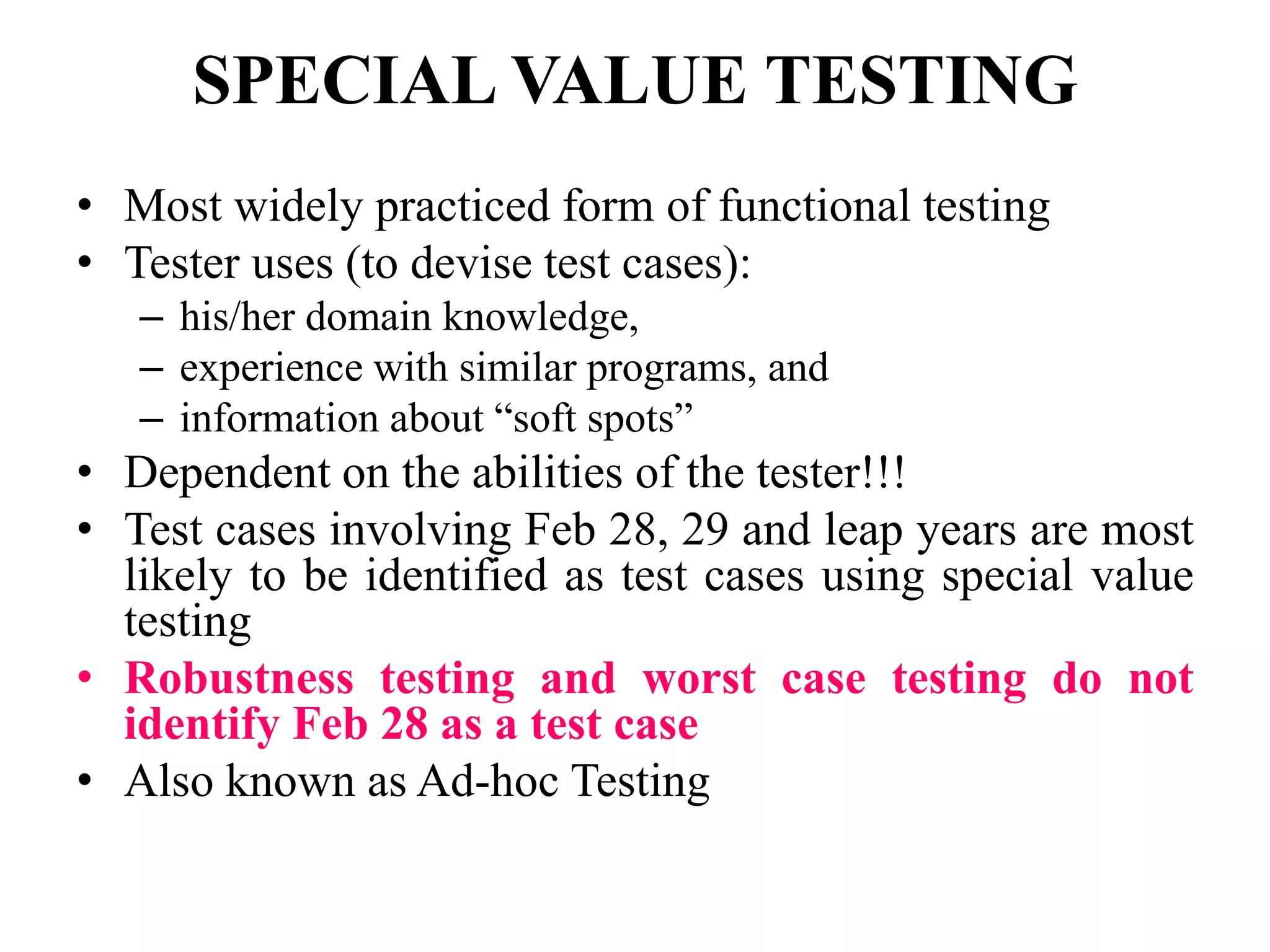 Software Testing Boundary Value Analysis Equivalent Class Partition Decision Table Ppt