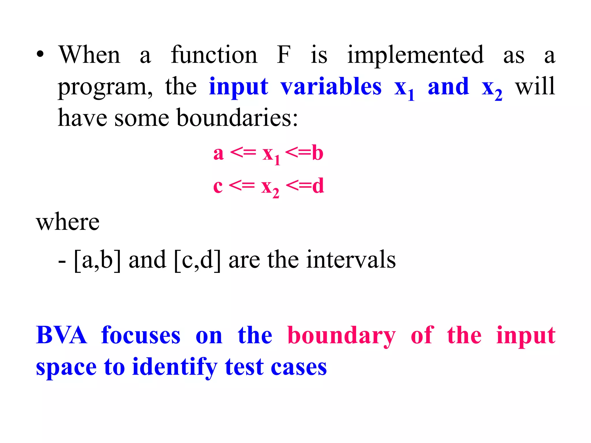 Software Testing Boundary Value Analysis Equivalent Class Partition Decision Table Ppt