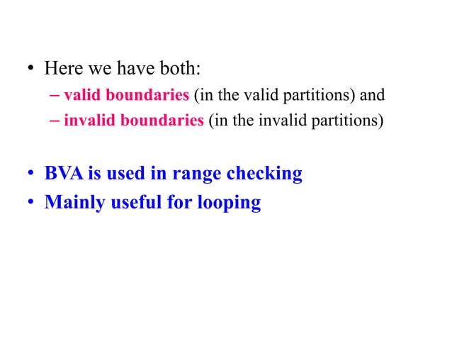 Software Testing Boundary Value Analysis Equivalent Class Partition Decision Table Ppt