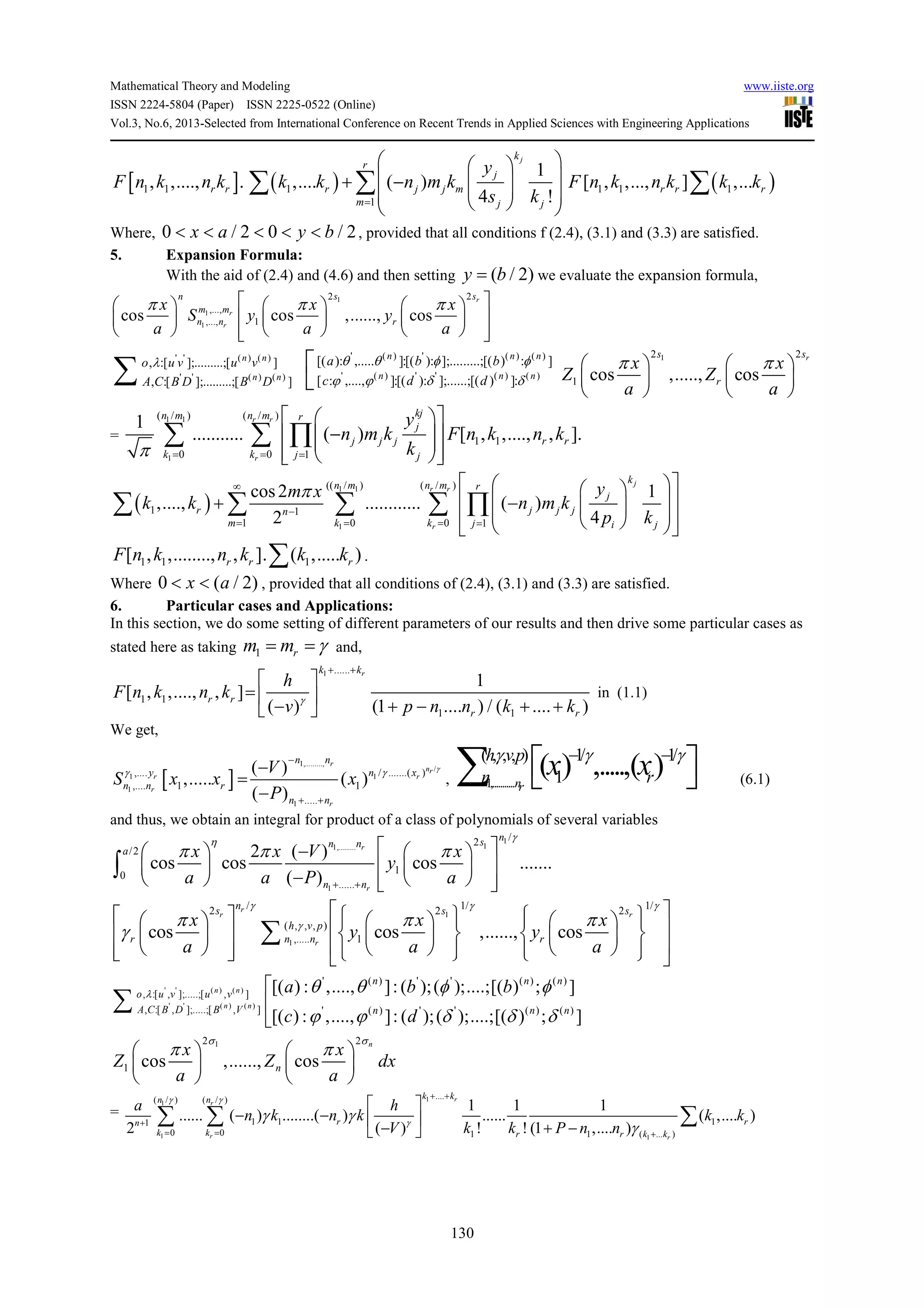 Boundary value problem and its application in i function of multivariable | PDF