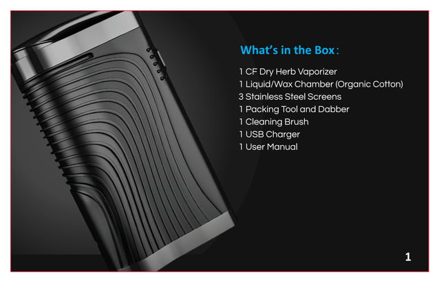 VAPORIZZATORE BOUNDLESS - CF - MANUALE D'USO | PPT