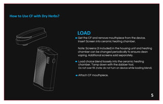 VAPORIZZATORE BOUNDLESS - CF - MANUALE D'USO | PPT