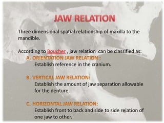 orientation jaw relation | PPTX
