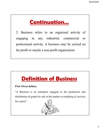 Introduction to Business PPT Notes | PDF