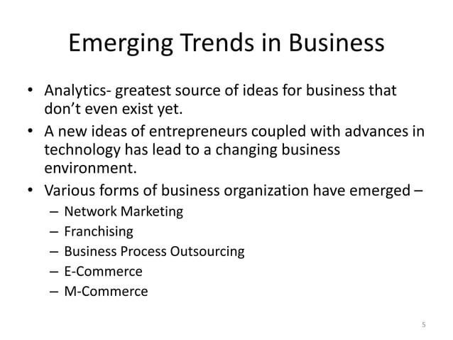 BO Unit 1 Entrepreneurial Opportunities In Contemporary Business ...