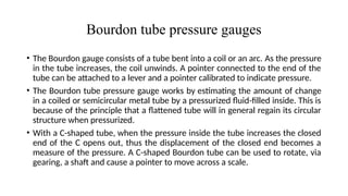 BOURDAN PRESSURE GAUGE AND VARIOUS TYPES OF FLOW.pptx