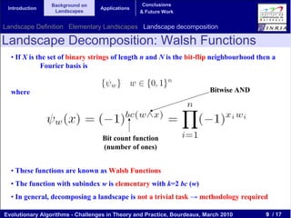 Elementary Landscape Decomposition of Combinatorial Optimization Problems | PPT