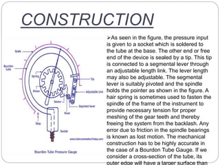 Bourden pressure gauge | PPTX
